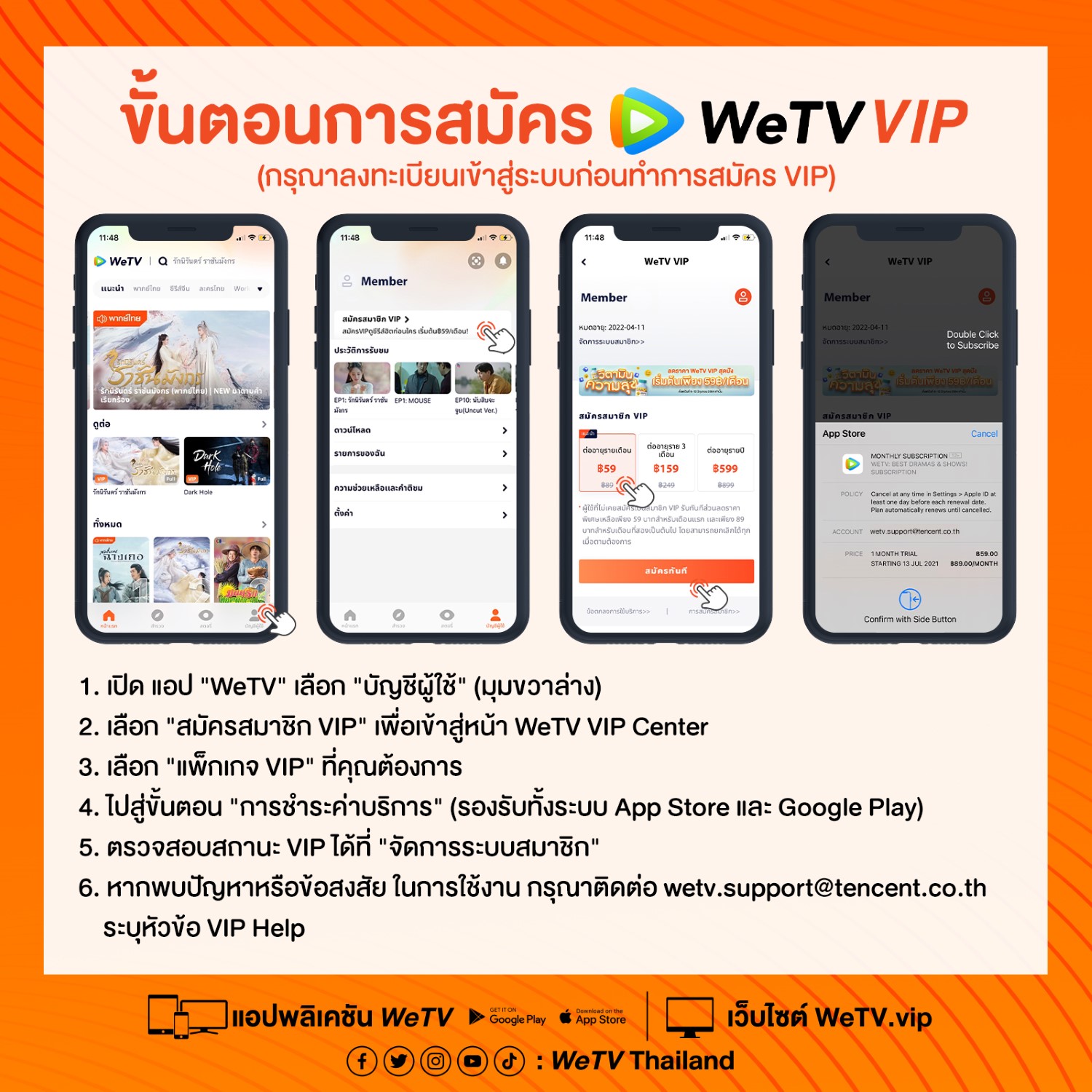 WeTV อัพเดตข้อมูล “ค่าบริการสมาชิก WeTV VIP” และรายละเอียดอื่นๆ ที่ ...